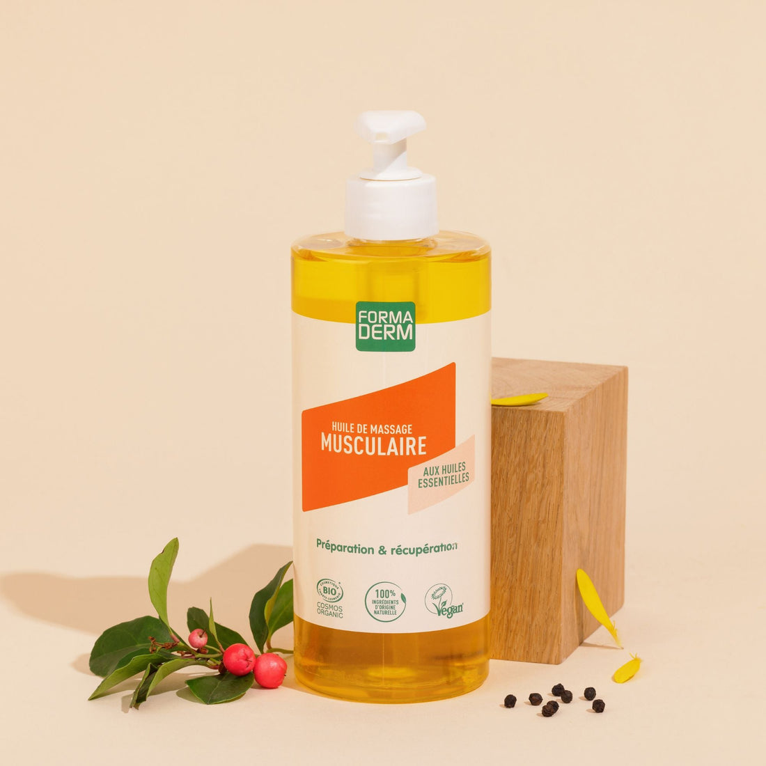 Huile de massage Musculaire Arnica et Gaulthérie certifiée BIO 500ml ...